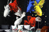 Golden Fish Yellow Blue Red Modern 000010 Wallpaper Wall Decals Wall A ...