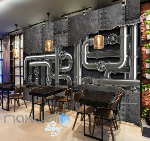 Graphic Art Design Water Pipe Pattern 3D Wall Poster Art Wall Murals W ...