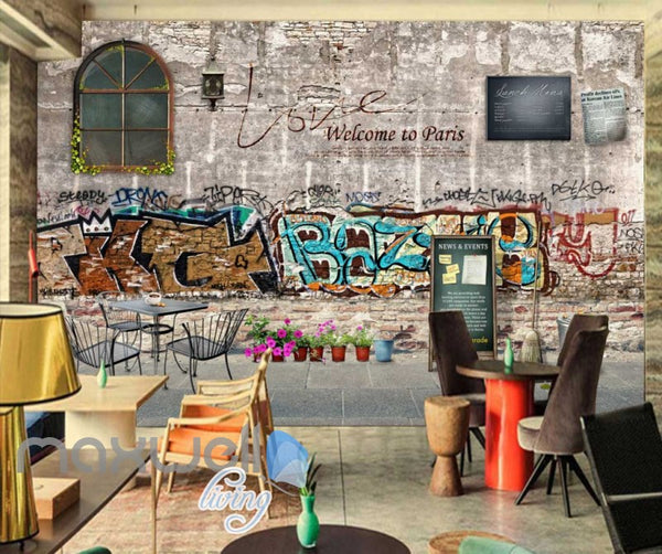 Graffiti On Wall Art Wall Murals Wallpaper Decals Prints Decor IDCWP-J ...